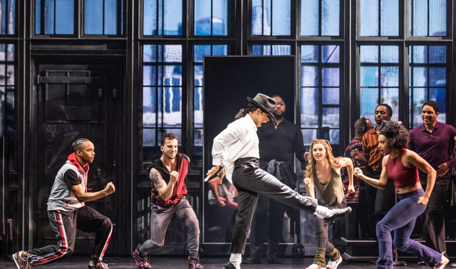 Roman Banks as ‘MJ’ and the cast of the MJ First National Tour. Photo ...